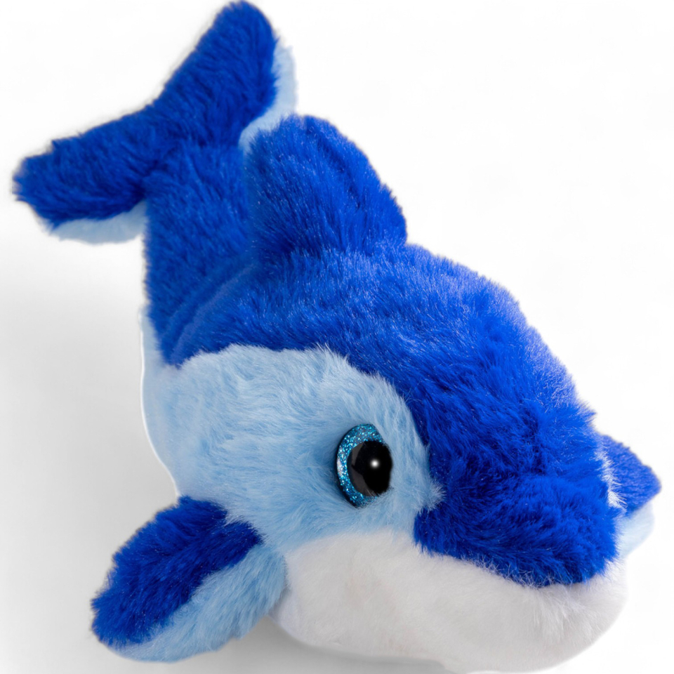 Dolphin blue with glitter eyes | Soft Toy - Stuffed Animal | Plueschtier.de